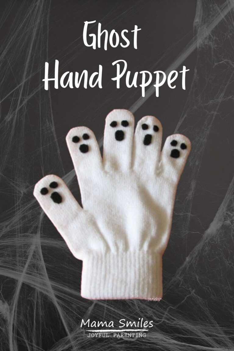 Easy Halloween Hand Puppets: No-Sew Ghost Puppet