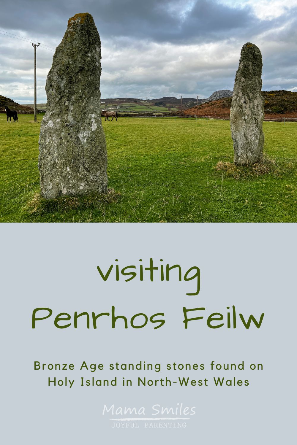 Visiting the Penrhos Feilw Standing Stones in Wales
