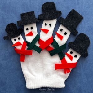 Make a Snowman Hand Puppet - Mama Smiles - Joyful Parenting
