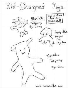 Teach Kids to Design and Sew Stuffed Toys Based on Drawings