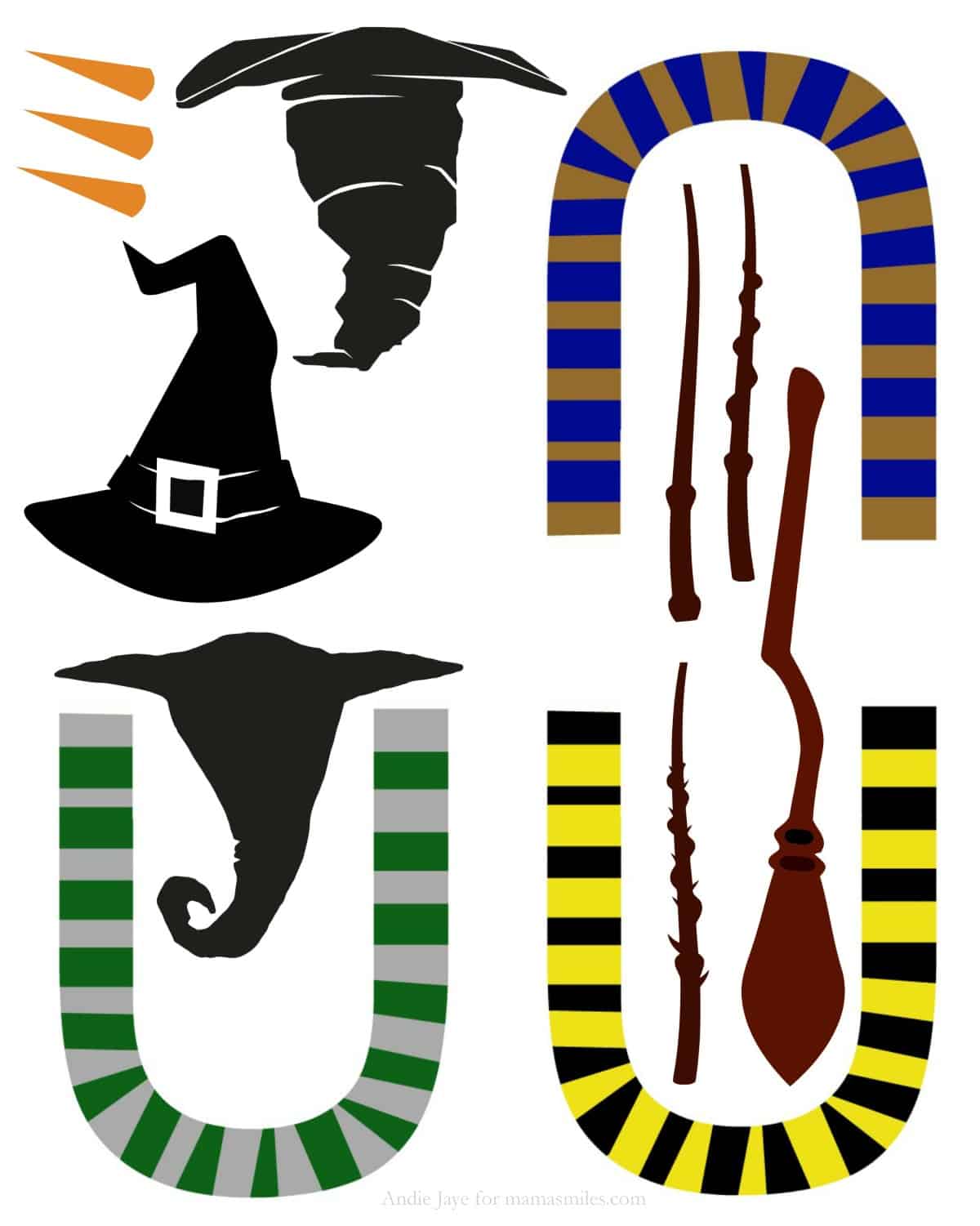 Wizard Snowman Papercraft with Free Printable Template